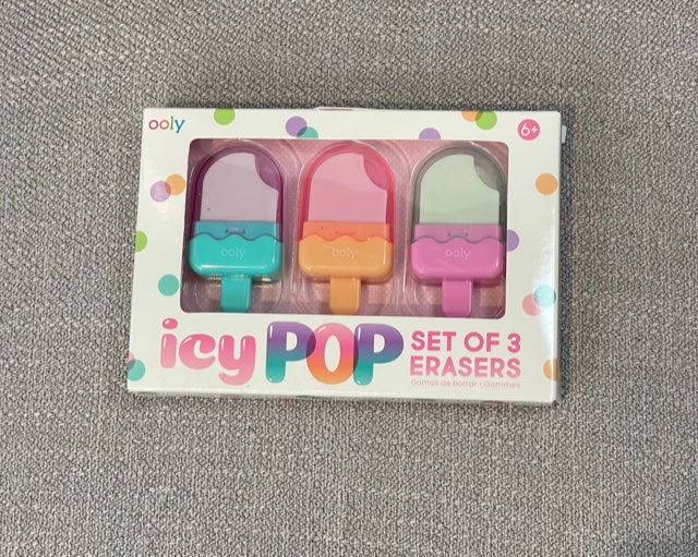 Icy Pop Erasers - Set of 3 – Blush & Belle Gifts and Homewares